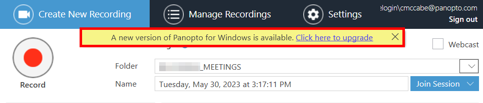 How to Update Panopto for Windows to the Latest Version