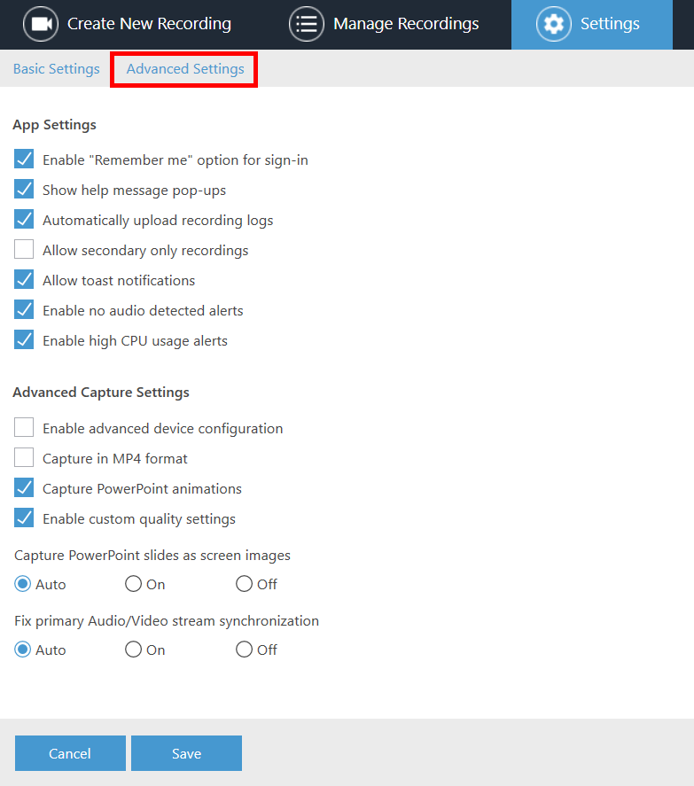 How to Use Panopto for Windows Basic and Advanced Recording Settings