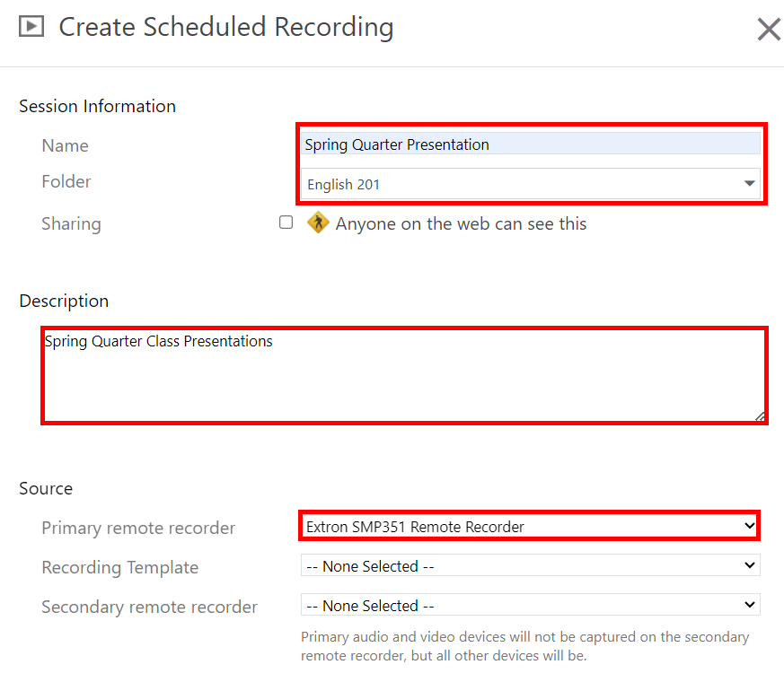 How to Record and Webcast Using an Extron SMP Remote Recorder